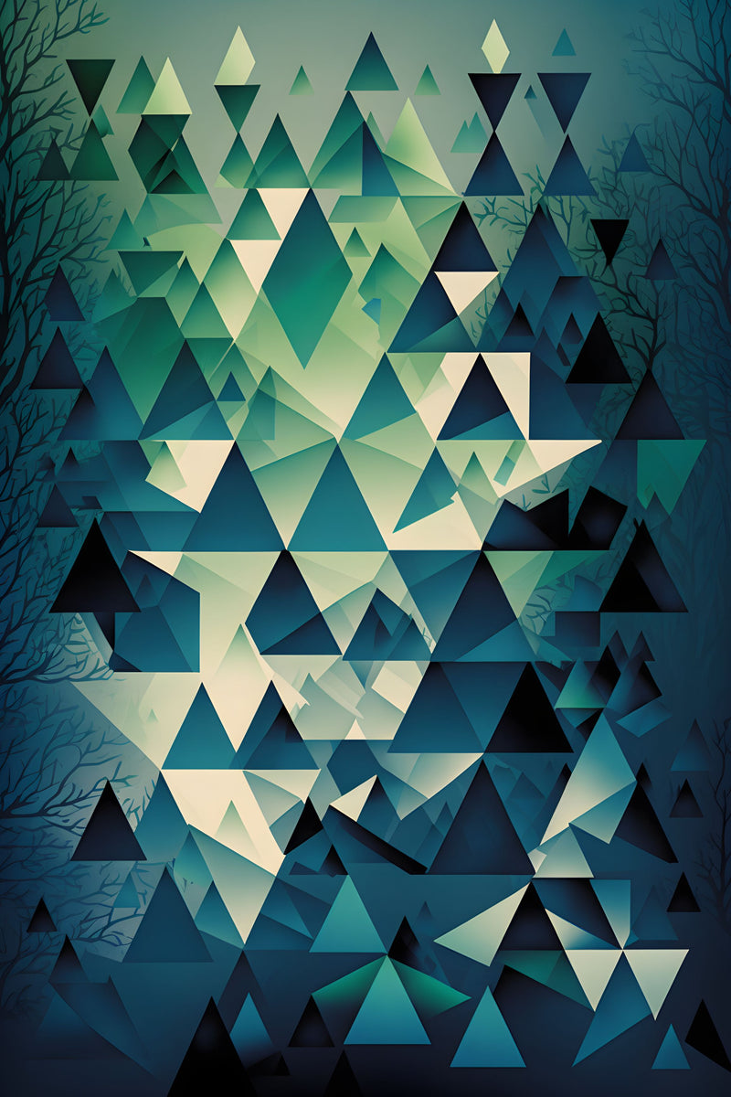 Triangle Forest - Abstract Art Poster| egoamo.co.za
