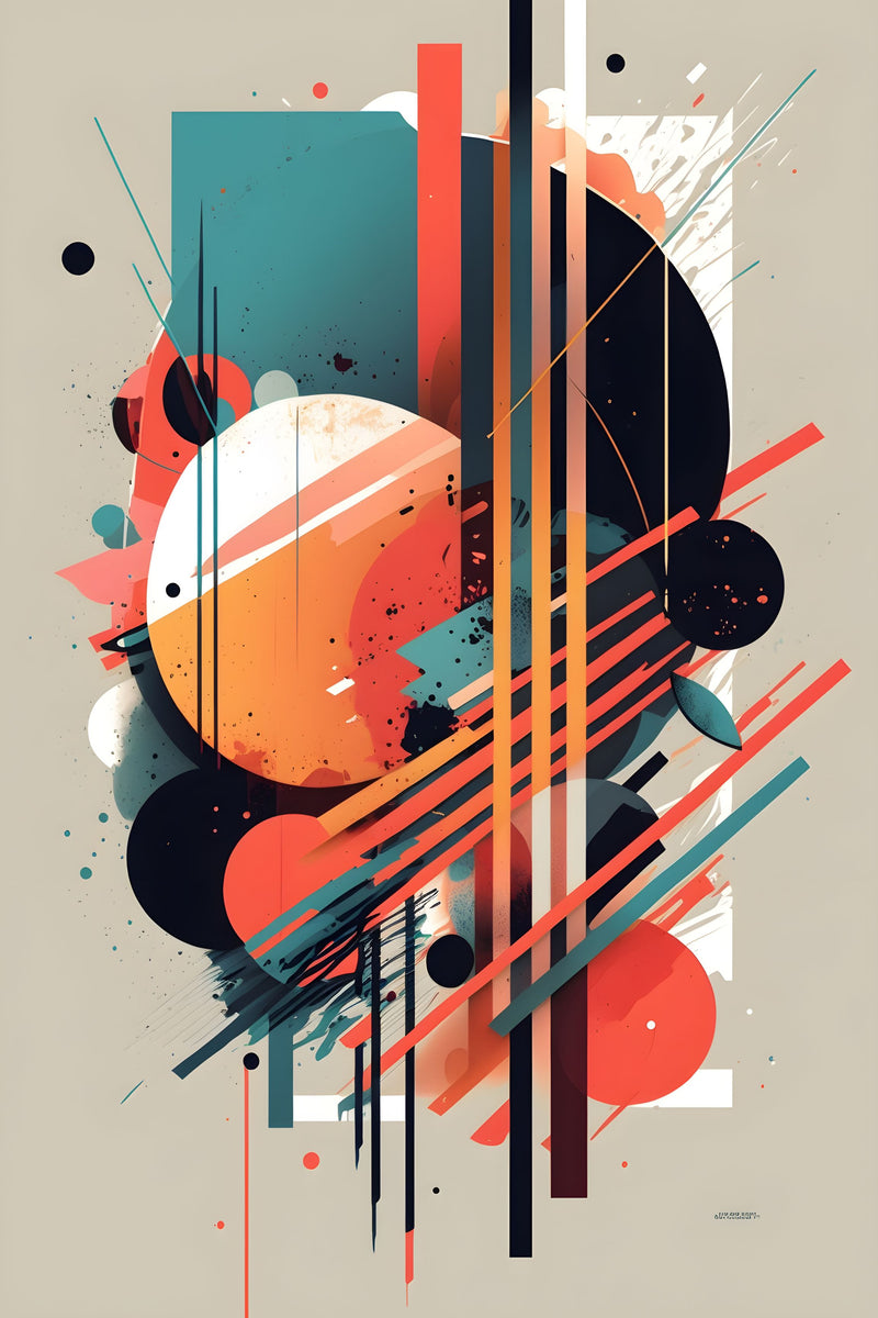 Noughts and Crosses - Abstract Art Poster | egoamo.co.za