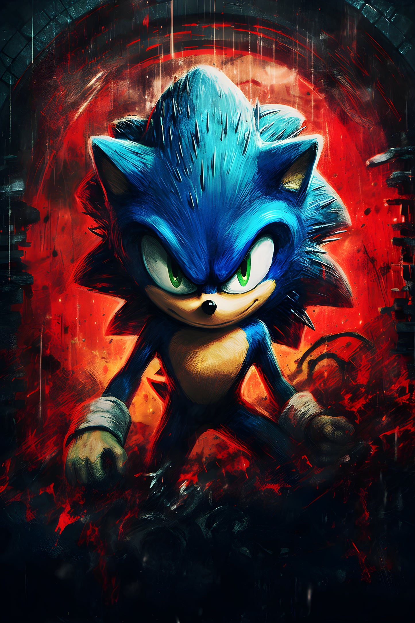 Sonic the Hedgehog 10 Digital Art Gaming Poster egoamo.co.za