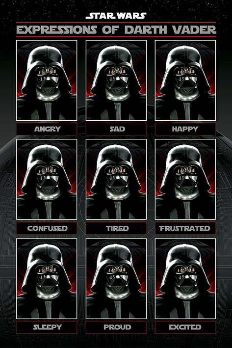 egoamo.co.za | Darth Vader Expressions | SA's No.1 Online Poster Store