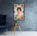 Frida Kahlo - Flowery Portrait Art Poster | egoamo.co.za