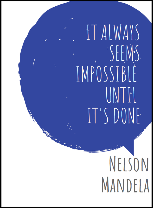 egoamo.co.za | Nelson Mandela motivational quote poster